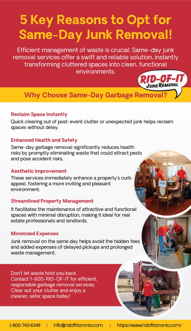 5 Key Reasons to Opt for Same-Day Junk Removal! - 1-800-RID-OF-IT®